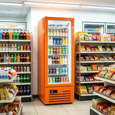 China 1600mm Display Glass Door Freezer Fan Cooling 180L Presentation Led Display Fridge for sale