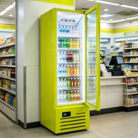China Commercial Glass Door Freezer combining cooling system and attractive design to support merchandising and product preservation goals for sale