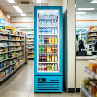 China Commercial Glass Door Freezer with High Visibility Glass Doors and Energy Saving Features to Support Retail Display Needs for sale
