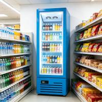 China Versatile Commercial Glass Door Freezer Ideal for Beverage Stores Ice Cream Shops and Supermarkets Requiring Cooling Solutions for sale