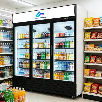 China Triple Glass Door Freezer with Static Cooling Technology and 1050L Volume for Optimal Product Visibility for sale
