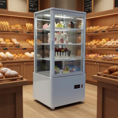 China 360° Full Transparent View Commercial Display Fridge with Large Capacity and Eco Friendly Cooling for sale