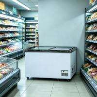 China 570L Island Freezer Intelligent Temperature Control Upright Display Freezer for sale