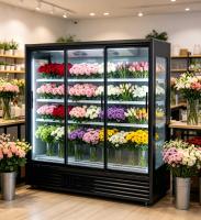 China Commercial Chiller Multideck Cooler with 220V-240V/50Hz-60Hz Adjustable Shelves and LED Lighting for Supermarkets for sale