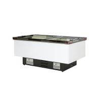 China Chest Supermarket Island Freezer Large Capacity R290 Freezer Chest Glass Top for sale