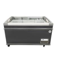 China Commercial Freezer with Sliding Glass Door Direct Cooling and Digital Thermostat for Ice Cream Display for sale