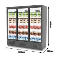 China Luxurious Bottom Display Glass Door Freezer R290a Three Layer Hollow 950L for sale