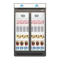 China Luxury Commercial Freezer with Air Cooling, R290a Refrigerant, and Swing Glass Door Design for sale