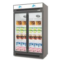 China Luxury Commercial Freezer with Air Cooling, R290a Refrigerant, and Swing Glass Door Design for sale