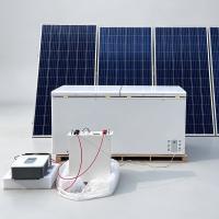 China 550L Solar Chest Freezer R404a Double Doors Cold Storage Deep Freezer Solar for sale