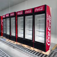 China Commercial Beverage Cooler with Tempered Glass Door Brand New Frame and Digital Control for sale