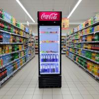 China Commercial Beverage Cooler with Tempered Glass Door Brand New Frame and Digital Control for sale