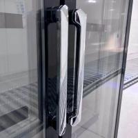 China Vertical Double Doors Display Cooler Chiller Refrigerator With Brand Compressor and Digital Control for sale