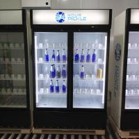 China Sliding Rack Direct Cooling Upright Display Showcase Chiller Cooler Refrigerator For Commercial Supermarket Use for sale