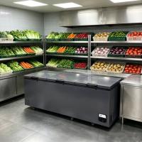 China High Capacity Direct Cooling Chest Freezer with Electronic Control Panel for Commercial Food Preservation for sale