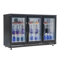 China 1360mm 275L Glass Front Freezer Precise Temperature Control 3 Door Freezer Merchandiser for sale
