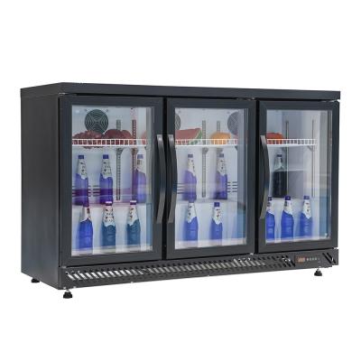 China 1360mm 275L Glass Front Freezer Precise Temperature Control 3 Door Freezer Merchandiser for sale