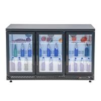 China 1360mm 275L Glass Front Freezer Precise Temperature Control 3 Door Freezer Merchandiser for sale