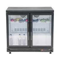 China 175L Commercial 2 Door Glass Freezer 240V 60Hz Eco Glass Cooler Fridge for sale