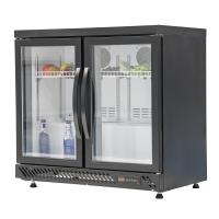 China 175L Commercial 2 Door Glass Freezer 240V 60Hz Eco Glass Cooler Fridge for sale