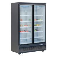 China 1600 Liter Display Glass Door Freezer Compact Air Cooled Freezer for sale
