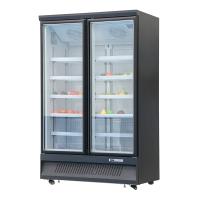 China 1600 Liter Display Glass Door Freezer Compact Air Cooled Freezer for sale