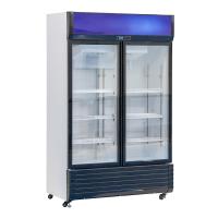 China Large Capacity Display Glass Door Freezer 530 Liter Food Retail Display Cooler Fridge for sale
