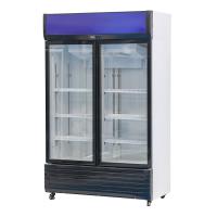China Large Capacity Display Glass Door Freezer 530 Liter Food Retail Display Cooler Fridge for sale
