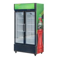 China Durable Commercial Glass Freezer 650L Dual Cooling Commercial Merchandiser Freezer for sale