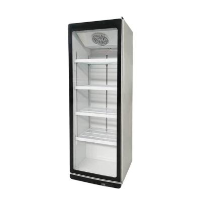 China Single Door Display Glass Door Freezer Vertical Beverage Milk Refrigerated Display Cooler for sale