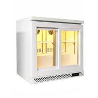 China Commercial Glass Door Refrigerator Sliding Door 175L Air Cooling Retail Fridge for sale