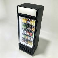 China Commercial Glass Door Beverage Cooler with LED Lighting and Digital Temperature Controller for Customizable Advertising for sale