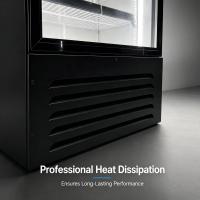 China Commercial Glass Door Beverage Cooler with LED Lighting and Digital Temperature Controller for Customizable Advertising for sale