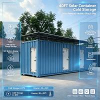 China Solar Powered Cold Room with Independent Dual-compartment Temperature Control and Monocrystalline Silicon Solar Panels in 20FT and 40FT Container Sizes for sale