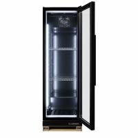 China Upright Glass Door Beverage Cooler with Fan Cooling Digital Temperature Controller and Adjustable Wire Racks for Cafe Store for sale