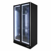 China Double Door Commercial Beverage Cooler with LED Lighting and Digital Controller Display Glass Door Freezer for sale