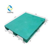 China 6T Static Load Four Way Entry Flat Plastic Pallets for Heavy Duty Warehouse Storage for sale