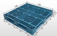 China Dynamic Load 1.8T Euro Plastic Pallet for Non Wood Industry Storage and Transportation for sale