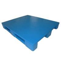 China Blue Color 1T Warehouse Steel Reinforced Plastic Pallet for Racking System Requested for sale
