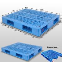 China Large 1200x1000mm Heavy Duty Stackable Plastic Pallet with Antislip and 6T Static Load for sale