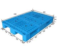 China Stackable Plastic Cargo Pallet for Concrete Block Cold Storage Dynamic Load 1.5T for sale