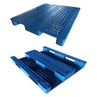 China Single Deck 4 Way Entry HDPE Pallet Industrial Packaging for Large Warehouse Stacking for sale