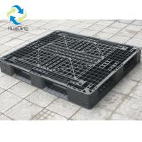 China Dynamic Load of 0.8T and 4-Way Entry Type Black Recycled Material Used Plastic Pallet for sale