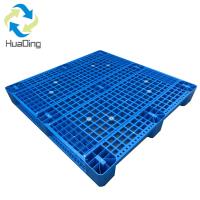 China Anti-slip Single Faced HDPE Logistic Open Deck Plastic Pallet for Warehouse Storage for sale