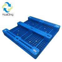 China Anti-slip Single Faced HDPE Logistic Open Deck Plastic Pallet for Warehouse Storage for sale