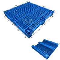 China Anti-slip Single Faced HDPE Logistic Open Deck Plastic Pallet for Warehouse Storage for sale