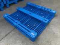 China Anti-slip Single Faced HDPE Logistic Open Deck Plastic Pallet for Warehouse Storage for sale