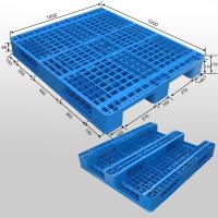 China Smooth Surface 1200x1000 Blue 4-Way Density Hygienic Medical 3 sided Plastic Pallets for sale