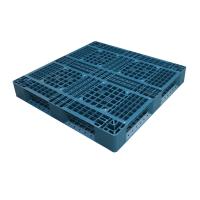 China 4 T Static Load Euro Plastic Pallet Full Perimeter Grid Deck for 4-Way Forklift Entry for sale