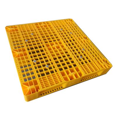 China Industry Pallet 1140x1140 Size Heavy Duty Plastic Pallet for Racking Yellow Color for sale
